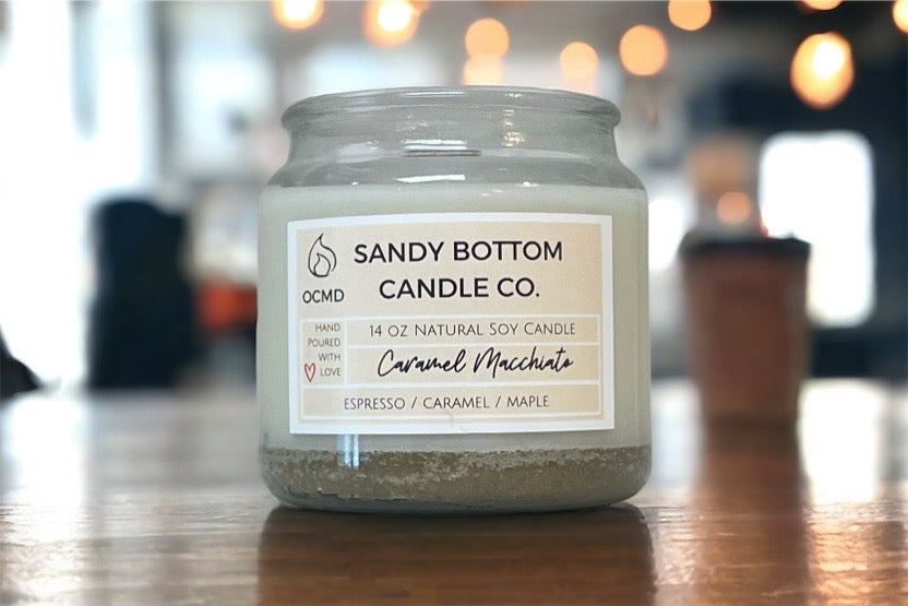 Caramel Macchiato 14 oz Soy Candle – sandybottomcandle